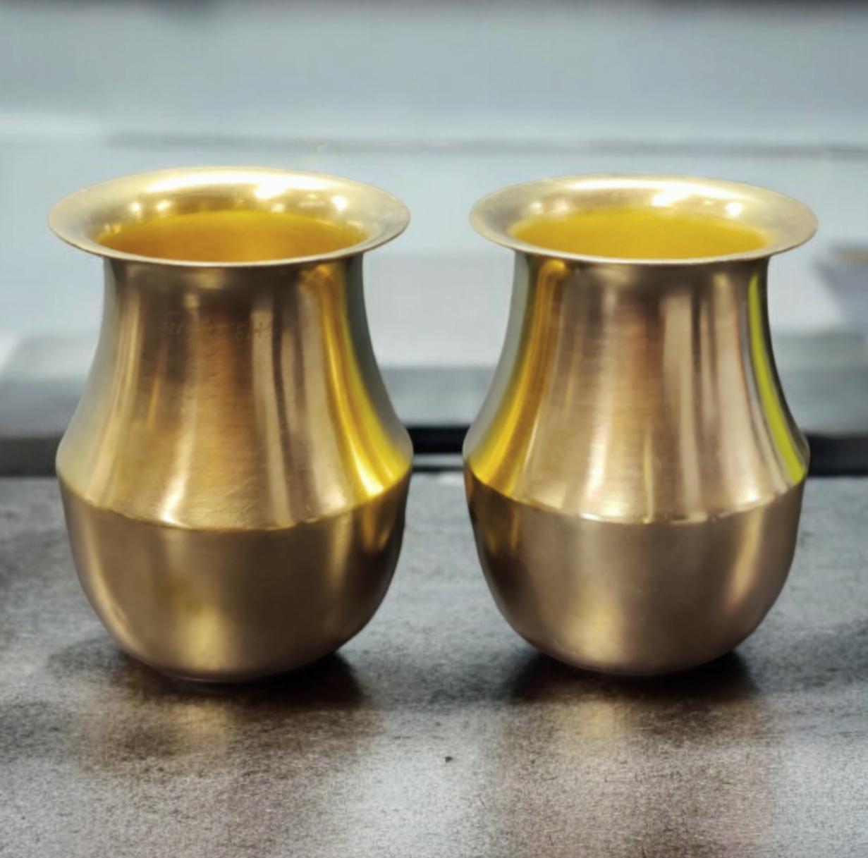AT/130 - Set Of 2 Vintage Rare Pure Brass Great Quality Original Antiq ...